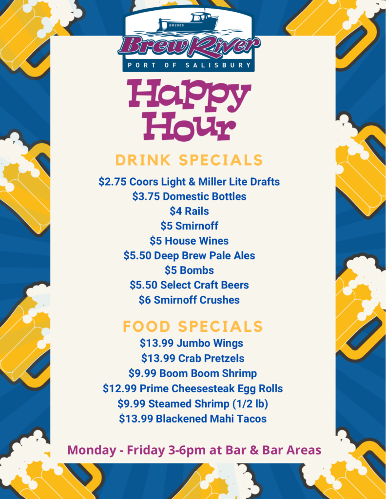 Specials - Waterfront Dining Restaurant Salisbury MD Brew River